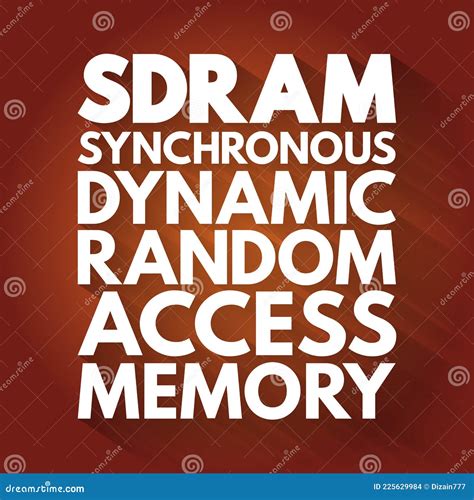 sdram synchronous dynamic random access memory acronym technology concept background stock