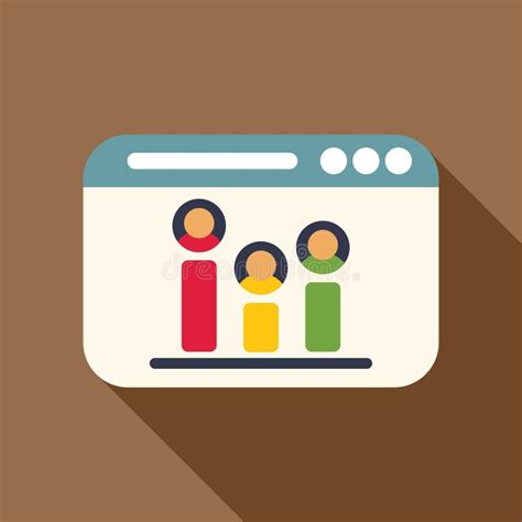 Website Showing Statistics With Growing Bars And User Icons Stock Illustration Illustration Of