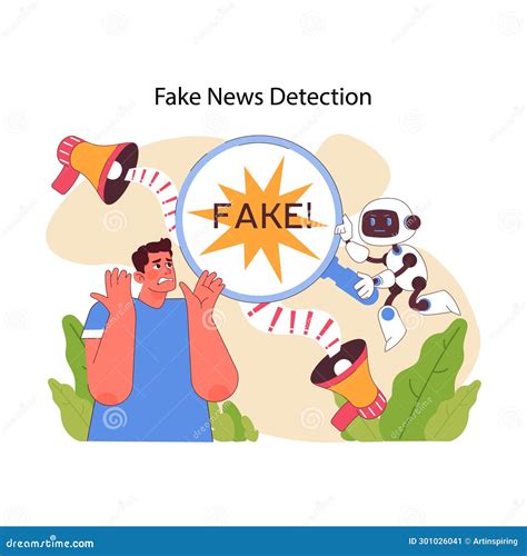 Fake News Detection Concept Flat Vector Illustration Stock Vector Illustration Of News