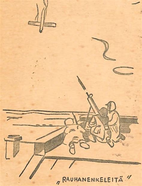 Finland Ww2 Winter War Card Anti Aircraft Gun Illustrated 1940 Air