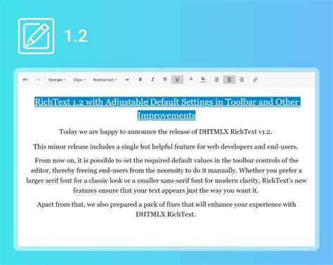 Dhtmlx Team On Linkedin Dhtmlx Richtext 12 With Adjustable Default