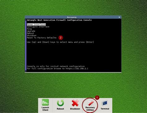 How Do I Reset NG Firewall To Factory Defaults Edge Threat Management Support Arista