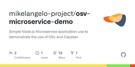 github mikelangelo project osv microservice demo simple node js microservice application use