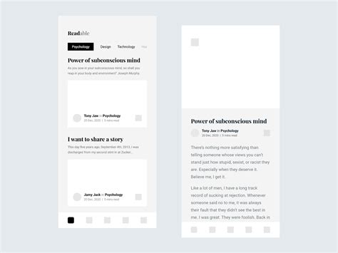 Blog Mobile App Design On Behance