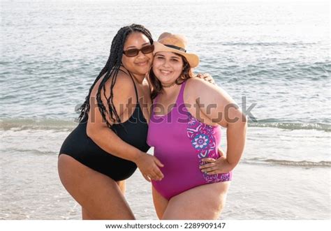 Two Plus Size Models Pose Camera Stock Photo Shutterstock