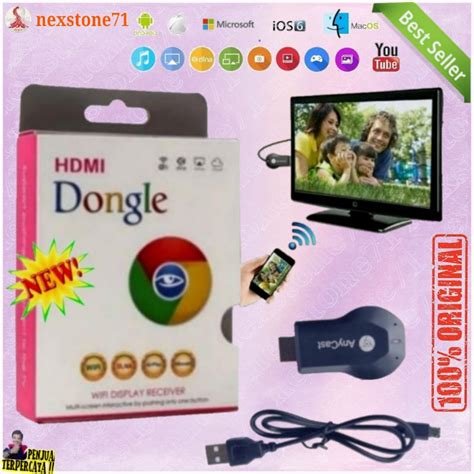 Jual Anycast Dongle Hdmi Wireless Wi Fi Display Receiver Tv Shopee Indonesia