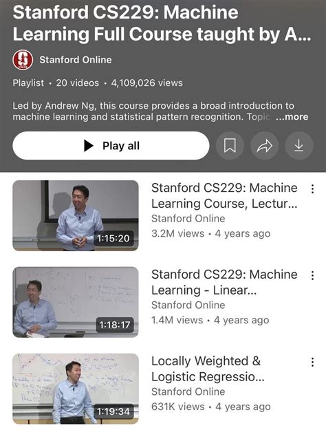 𝗦𝘁𝗮𝗻𝗳𝗼𝗿𝗱𝘀 𝗙𝗥𝗘𝗘 𝗠𝗮𝗰𝗵𝗶𝗻𝗲 𝗟𝗲𝗮𝗿𝗻𝗶𝗻𝗴 𝗖𝗼𝘂𝗿𝘀𝗲𝘀 Cs221 Artificial Intelligence Cs229 Machine