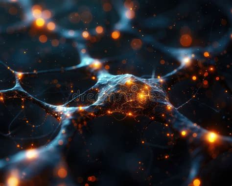 Closeup Of The Neural Networks Within The Artificial Intelligence System Reveals The Intricate