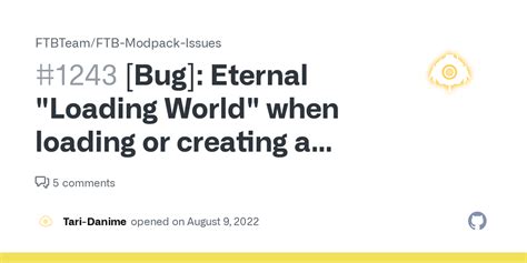 Bug Eternal Loading World When Loading Or Creating A New World