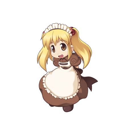 Yuichirou Ragnarok Online Official Art 1girl Apron Arms Behind Back Blonde Hair Brown