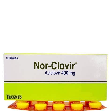 Nor Clovir 400mg X 10 Tabletas Siman El Salvador
