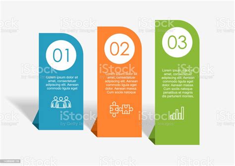 데이터를 위한 장소가 있는 인포 그래픽 디자인 템플릿입니다 벡터 일러스트입니다 3에 대한 스톡 벡터 아트 및 기타 이미지 3 3가지 개체 라벨을 붙임 Istock