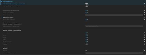 Unable To Disable Submission Of Samples And Diagnostics Data Eset