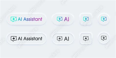 Ai Assistant Button User Interface Artificial Intelligence Bot Support