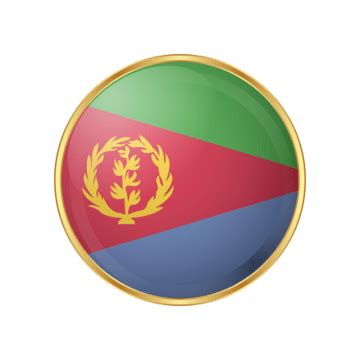 Eritrea Flag Vector PNG Images Eritrea Flag Icon Png Gold Border Flag Eritrea Icon PNG Image