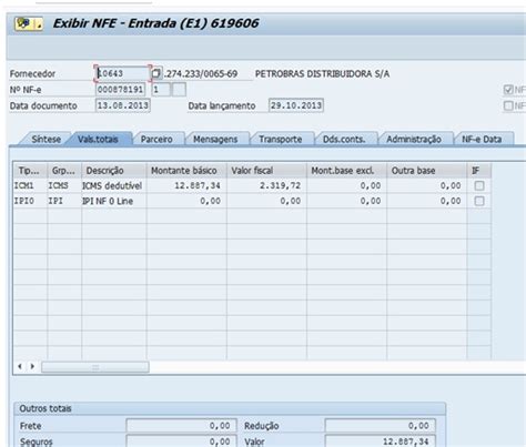 Solved Nf E 10 Inbound Erros Nas Nf E Criadas Através D Sap Community
