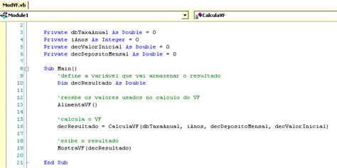 Dando os primeiros passos Escrevendo Código VB NET IV