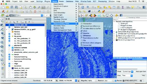 geoprocessing of bathymetric layer in quantum gis source author