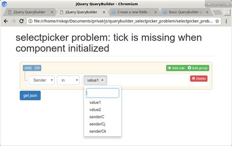 Selectpicker Problem Tick Is Missing When Component Initialized