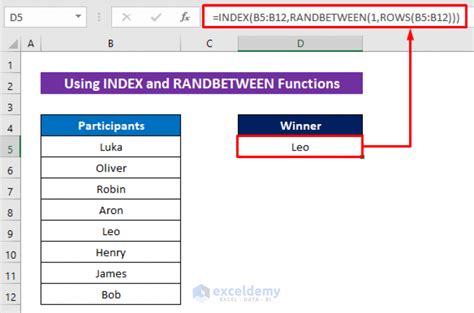 How To Randomly Select From A List In Excel 5 Swift Methods