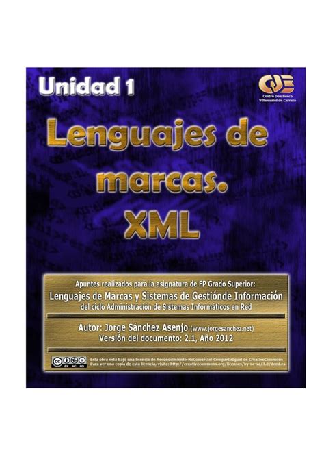 Pdf De Programación Lenguaje De Marcas Xml