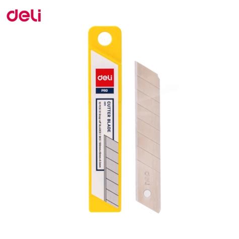 Deli ใบมีดคัตเตอร์ใหญ่ เฉียง 60 องศา No 2011 บรรจุ 10 ใบ Shopee Thailand