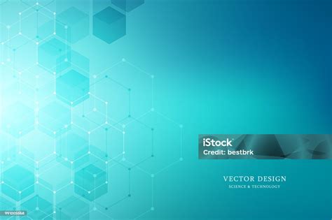 육각형에서 벡터 의료 배경입니다 현대 통신 의학 과학 및 디지털 기술에 대 한 디자인의 기하학적 요소 육각형 패턴 배경 건강