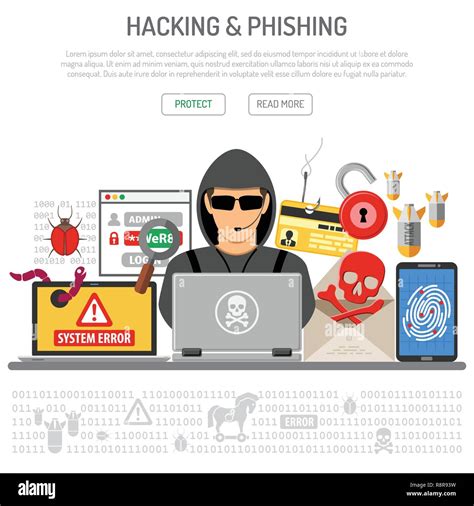 Hacker Cyber Crime Stock Vector Images Alamy