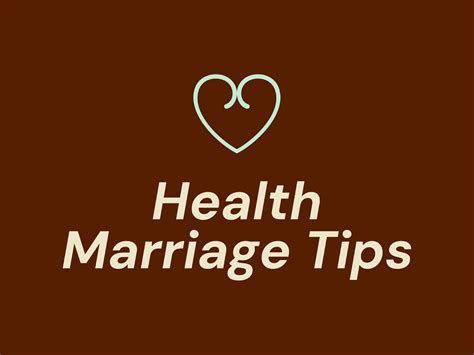 Health Marriage Tips