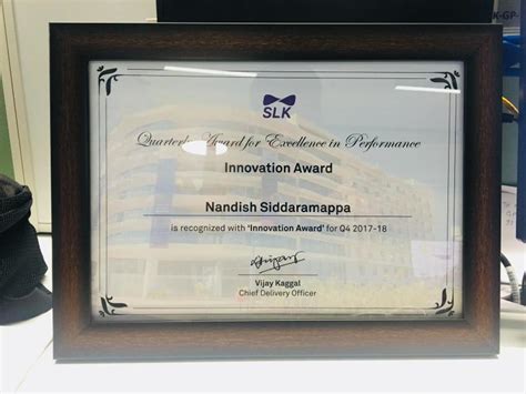 Nandish Siddaramappa On Linkedin Recognition Will Always Motivates One To Achieve More And My