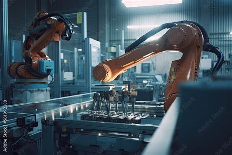 Artificial Intelligence In A Smart Factory Prototype Industry 4 0 Concept On The Assembly Line