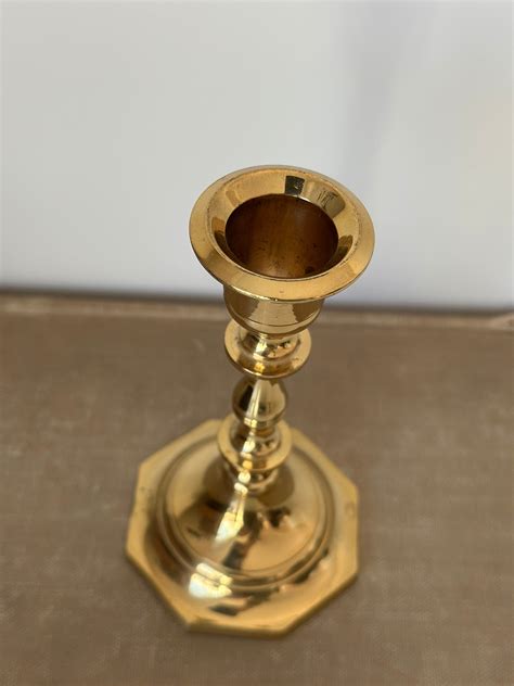 Vintage Brass Candle Holder Antique Brass Taper Holder Brass