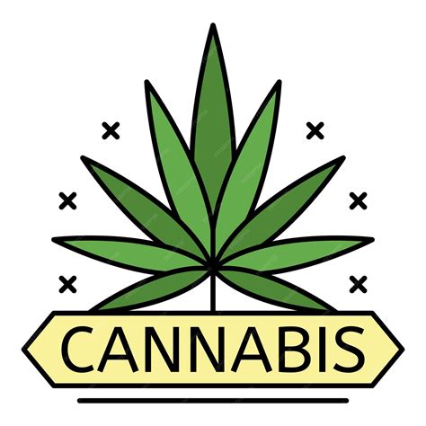 Premium Vector Cannabis Drug Leaf Logo Outline Cannabis Drug Leaf