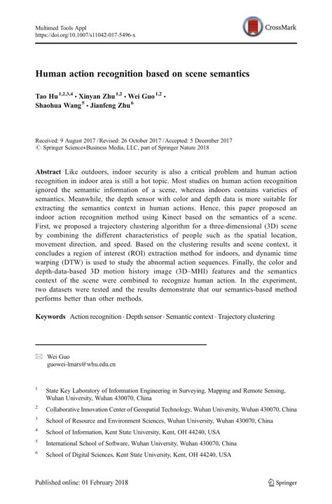 Pdf Human Action Recognition Based On Scene Semantics
