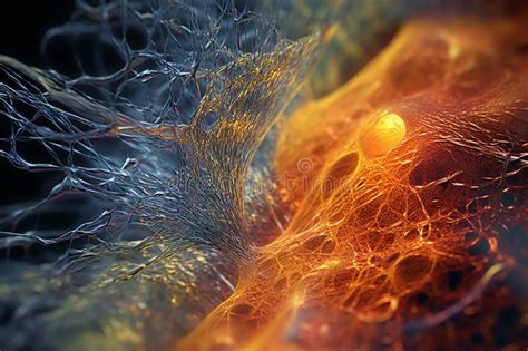 Neuronal Networks In The Brain Active Nerve Cells 3d Illustration Stock Illustration