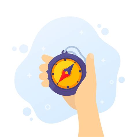 Compass In Hand Vector Illustration 2396833 Vector Art At Vecteezy