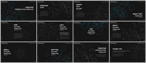 프리젠 테이션 디자인 벡터 템플릿 프리젠 테이션 슬라이드 전단지 브로셔 커버 디자인을위한 다목적 템플릿 의료 기술 화학 과학 개념에 대한 육각형 분자 구조 Slide