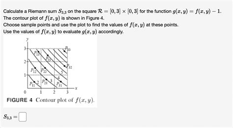 solved calculate a riemann sum s3 3 on the square