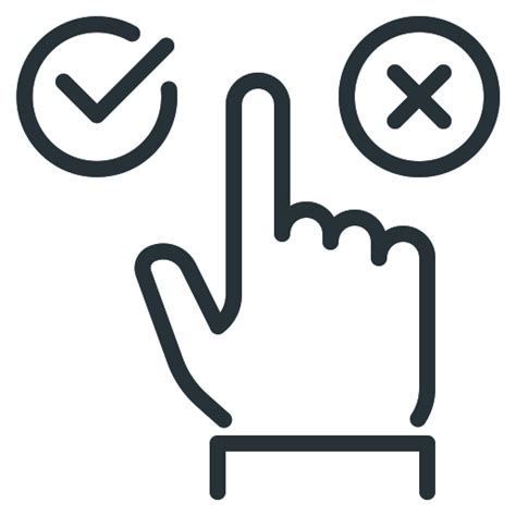 승인 선택 손 결정 클릭 체크 사용자 인터페이스 및 제스처 아이콘