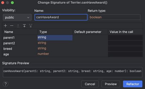 Code Refactoring WebStorm Documentation