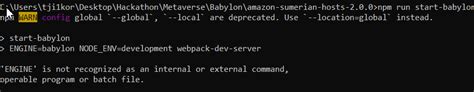 Engine Is Not Recognized As An Internal Or External Command · Issue 136 · Aws Samplesamazon