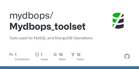 Github Mydbopsmydbopstoolset Tools Used For Mysql And Mongodb Operations