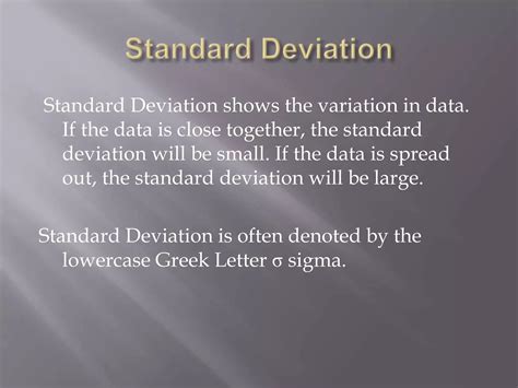 Standard Deviation And Variance Ppt