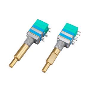 9 5mm Double Shaft Dual Unit Potentiometer With Rotating Switch DC10V 0 05W For Sale Carbon