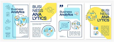 Business Data Analysis Blue And Yellow Brochure Template Monitoring