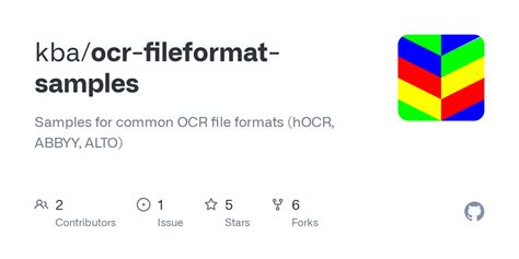 Github Kbaocr Fileformat Samples Samples For Common Ocr File Formats Hocr Abbyy Alto