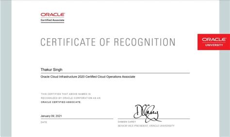 Thakur Virat Singh On Linkedin Oracle Cloud Infrastructure Certified Cloud Operations Associate