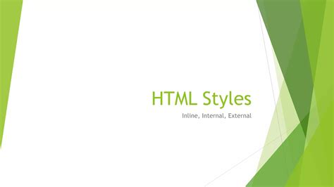 Html Styling Methods Inline Internal And External Css Ppt