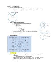 Chapter 9 Angular Kinematics Chapter 9 Angular Kinematics Angular Kinematics Overview O In