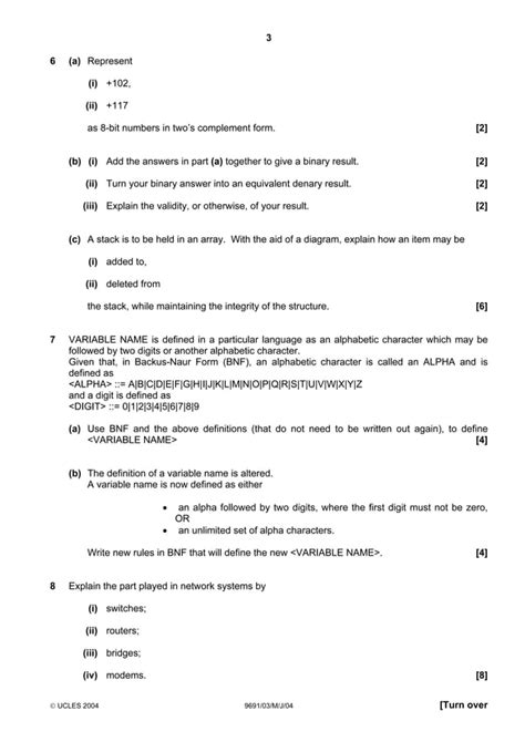 Computer Paper 3 May June 2004 9691 Cambridge General Certificate Of Education Advanced Level